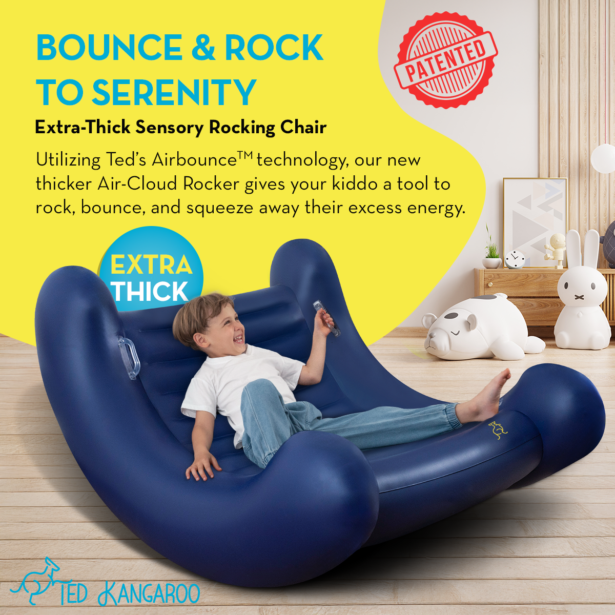 CloudBounce™ Ultra | Sensory Rocker for Kids | Patented NextGen Inflat